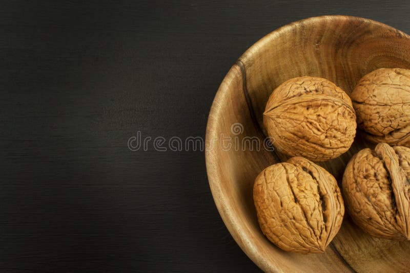 Super Foods for Human Brain. Nuts on a Wooden Table Stock Image - Image ...