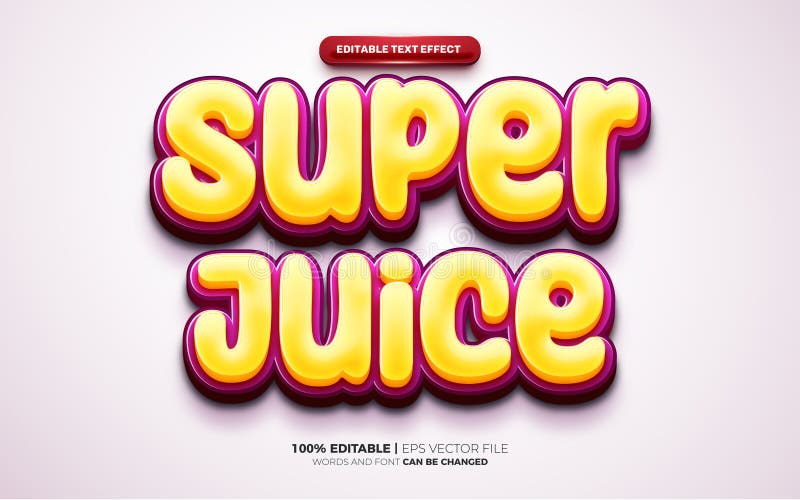 Super Fresh Grape Juice 3d Logo Template Editable Text Effect Style ...