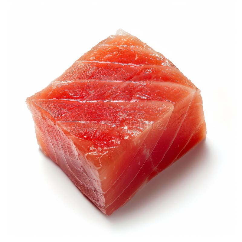 Super Fresh Sashimi Tuna Slices on White Background Stock Illustration ...