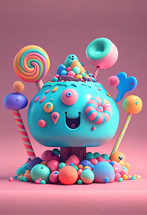 Super Fun Cute Candy for Kids , Surreal. Ai Generative Stock ...