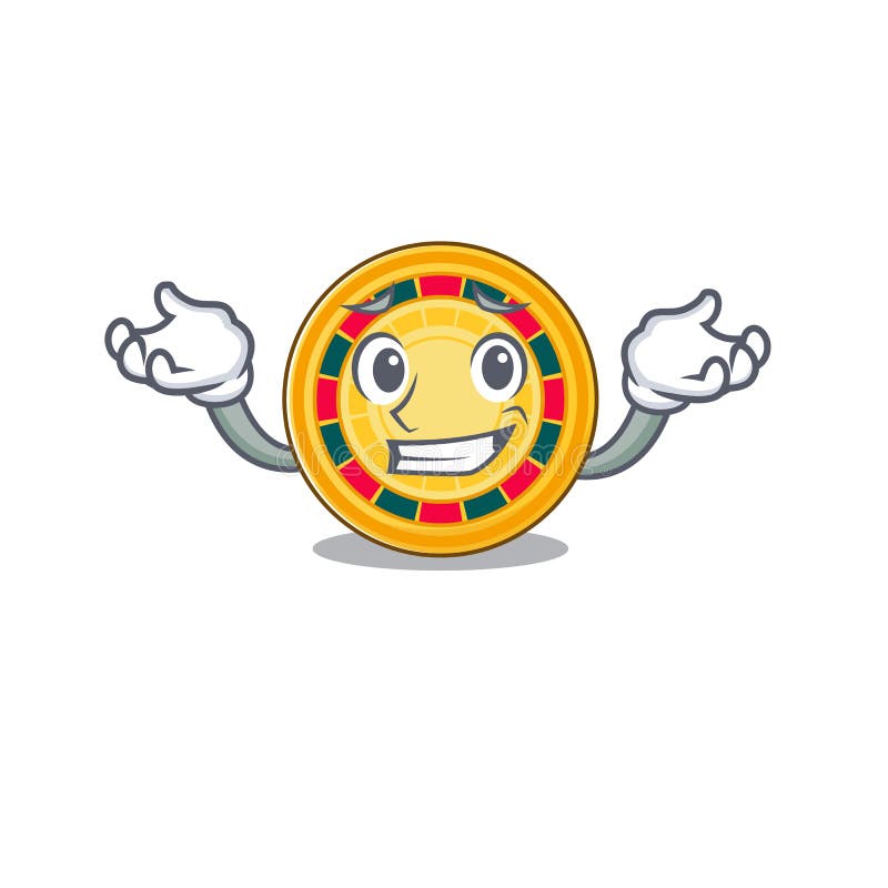 Super Funny Grinning Roulette Mascot Cartoon Style Stock Vector ...