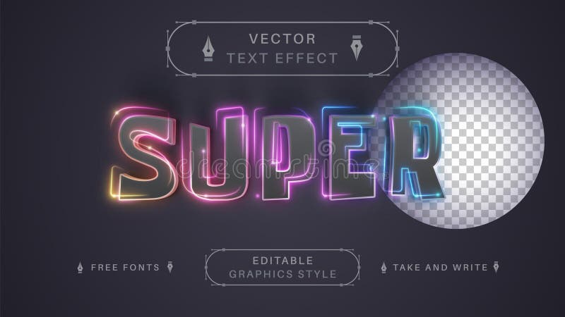 Super Garland - Editable Text Effect, Font Style Stock Vector ...