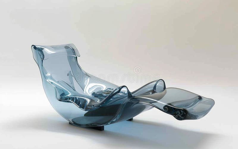 Super Glass Recliner Against White -Generative Ai Stock Photo - Image ...