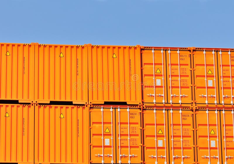 Super Heavy Shipping Containers Stock Photo - Image of forty, freight ...