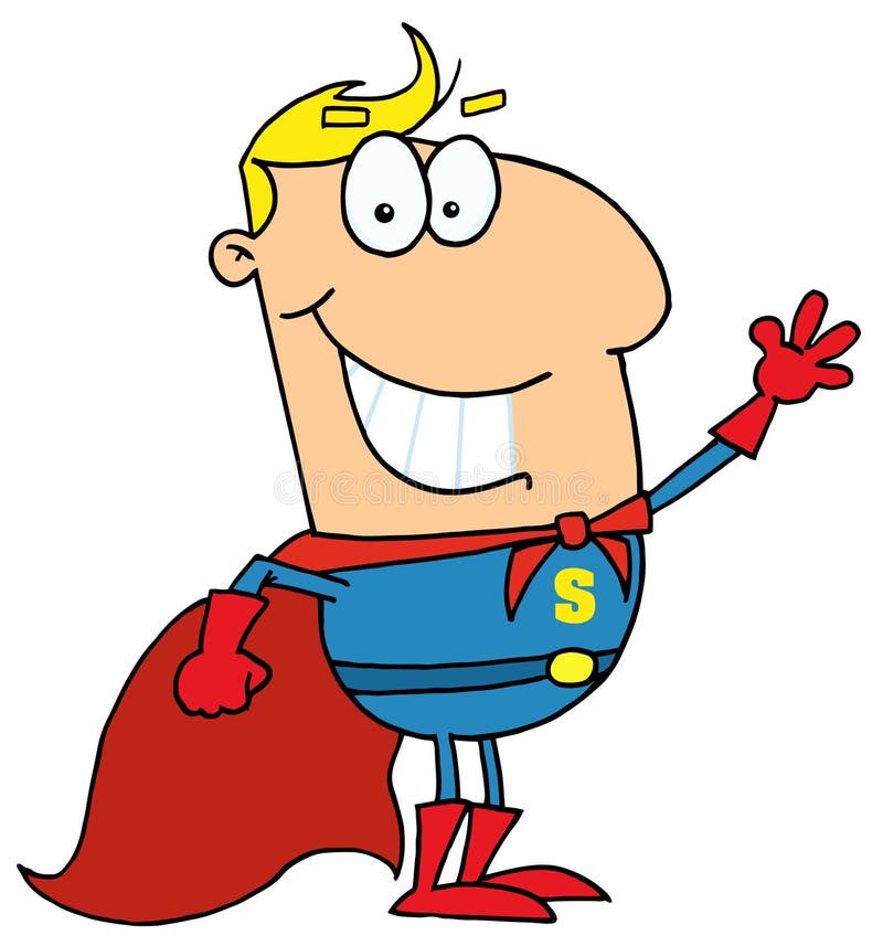 Super held vector illustratie. Illustration of mascotte - 15309563