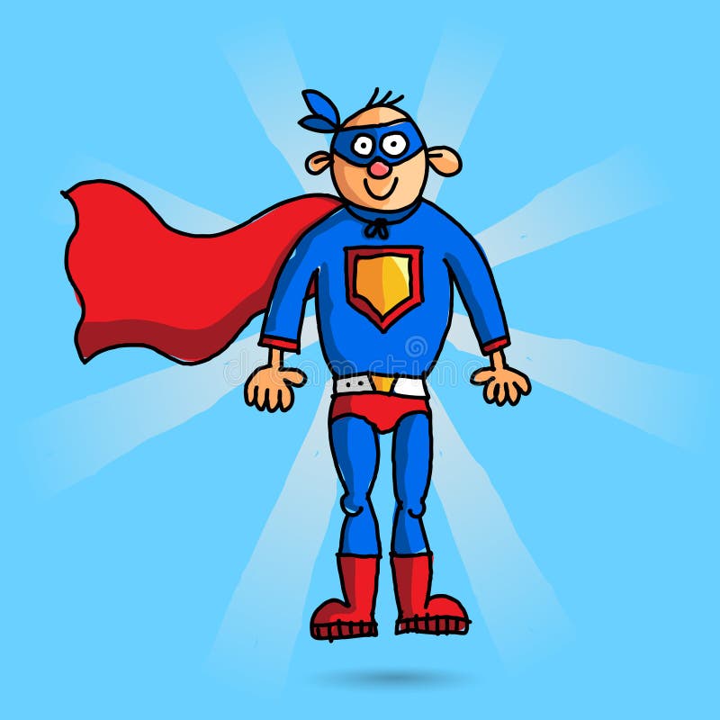 Super Held vector illustratie. Illustration of kostuum - 8763900