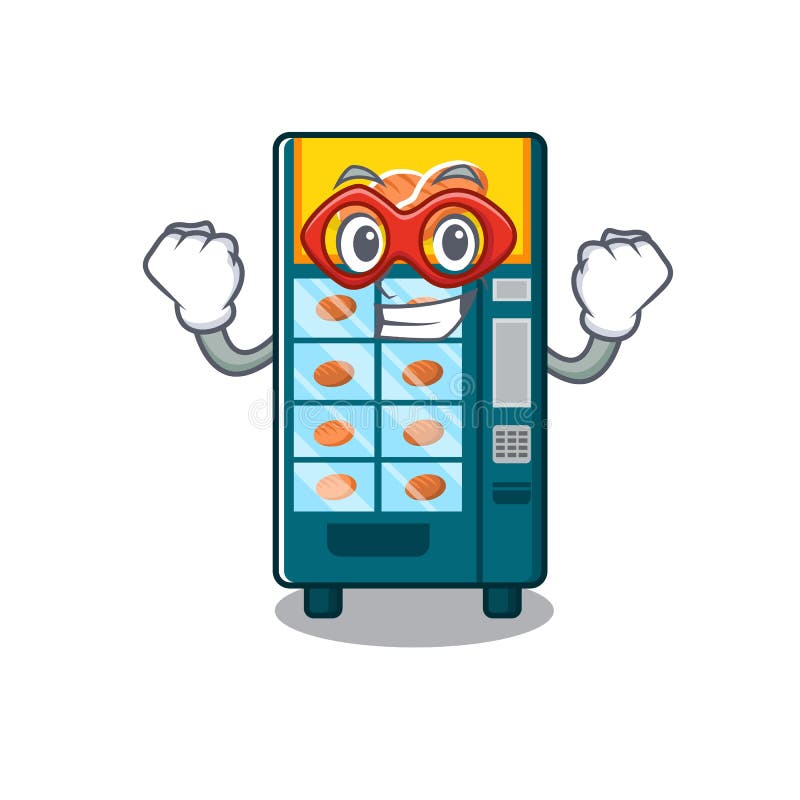 Super Hero Bakery Vending Machine in Character Shape Stock Vector ...