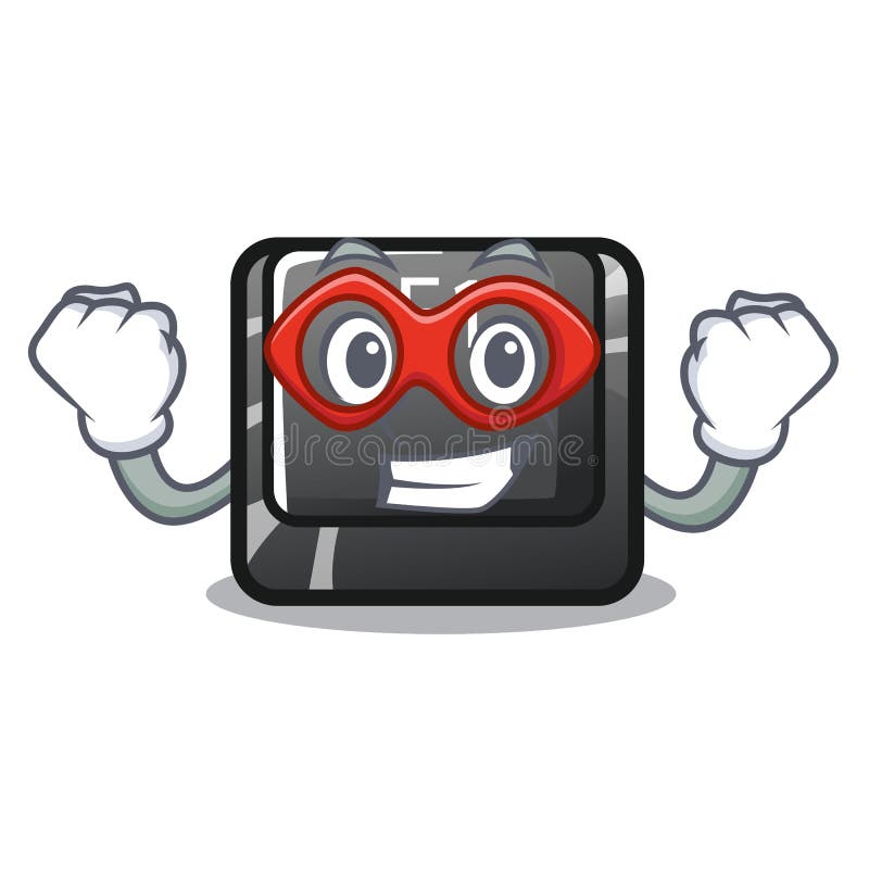 Super Hero Button F1 in the Shape Character Stock Vector - Illustration ...