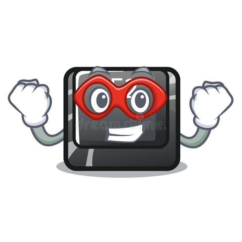 Super Hero Cartoon F2 Button on the Keyboard Stock Vector ...