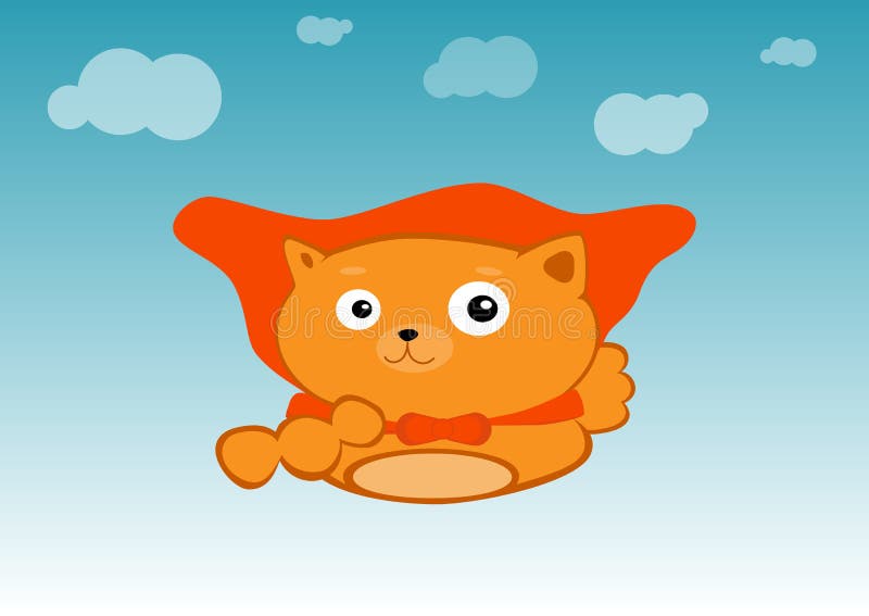 Super Hero Cat stock vector. Illustration of super, animals - 53967585