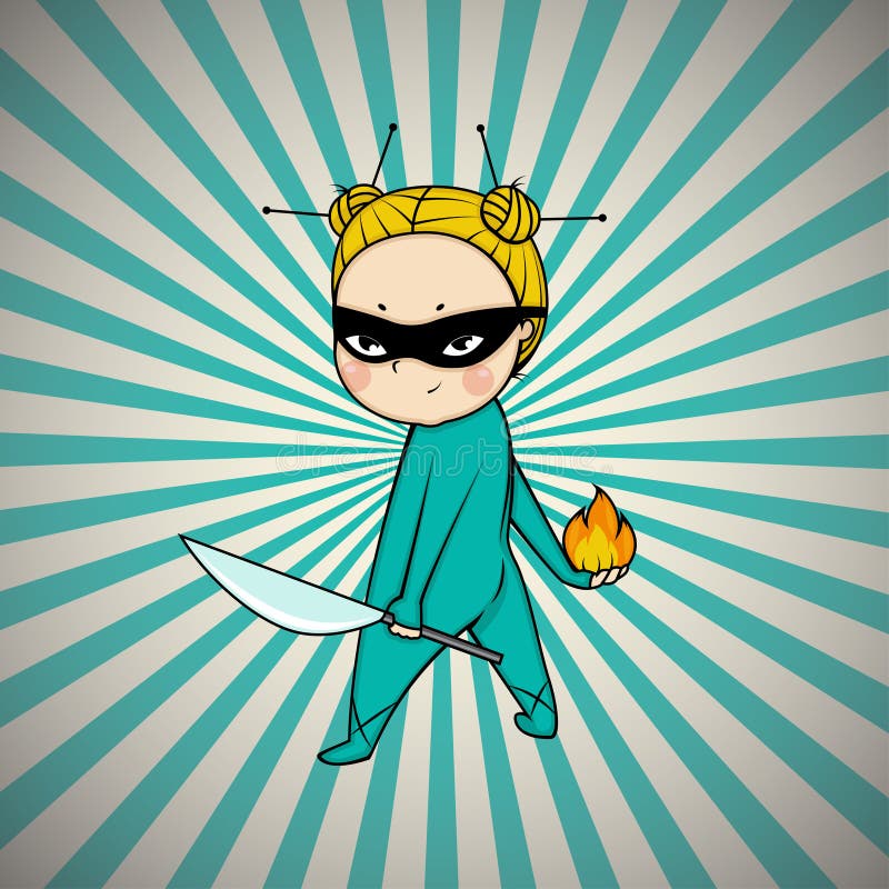 Super Hero Chef of Japanese Cuisine Stock Vector - Illustration of ...