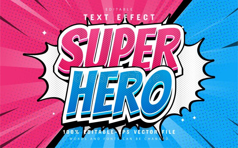 Super Hero Comic Style Text Effect Stock Vector - Illustration of type ...
