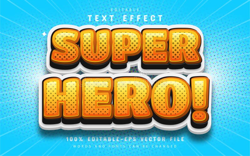 Super Hero Comic Text Effect Stock Vector - Illustration of vector ...