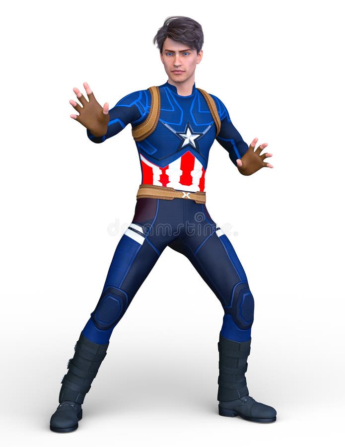 Super hero stock illustration. Illustration of cyborg - 105503978