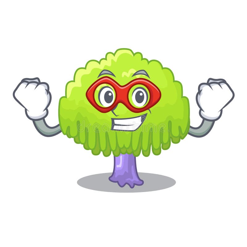 Super Hero Drawing of Willow Tree Shape Cartoon Stock Vector ...