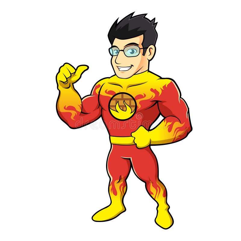 Super hero fireman cartoon stock vector. Illustration of heroic - 70030658