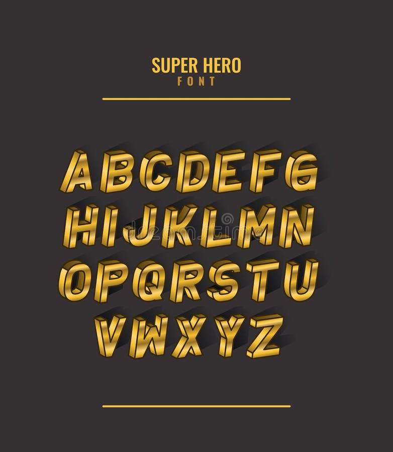 Super Hero Font and Alphabet Vector Design Stock Vector - Illustration ...