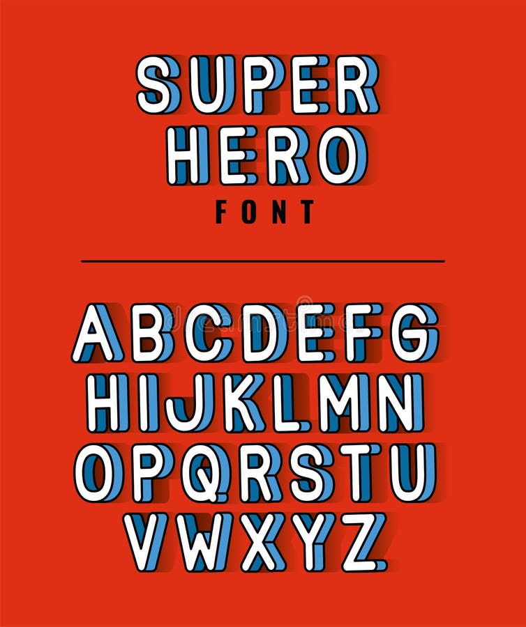 Super Hero Theme Font Stock Illustrations – 103 Super Hero Theme Font ...