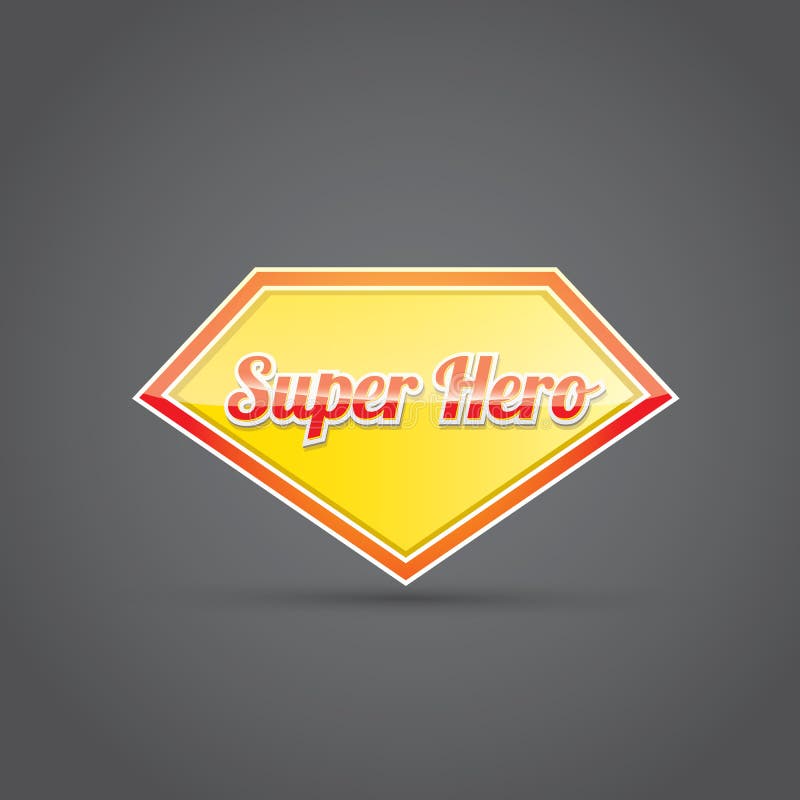 Super hero label or sign. stock vector. Illustration of american - 79786460