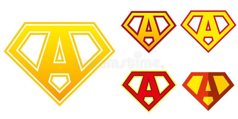 Super Hero Logo Letters Superhero Alphabet Stock Illustration ...