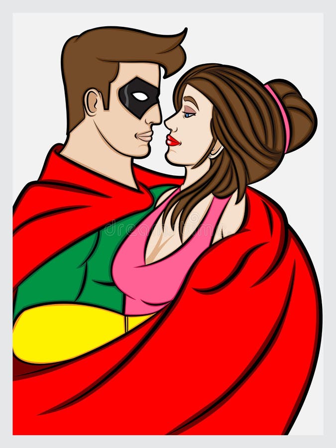 Super Heroes in Love stock vector. Illustration of romance - 36684237