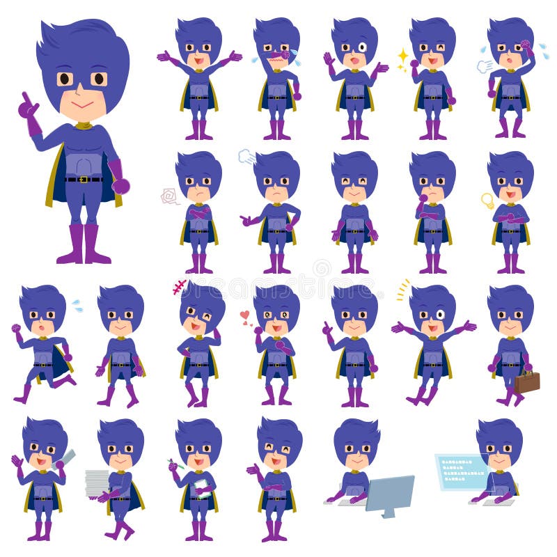 Super hero man dark purple stock vector. Illustration of discovery ...