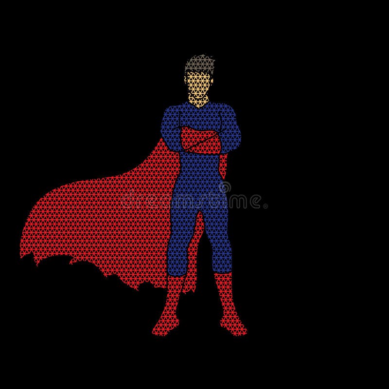 Super hero man standing stock vector. Illustration of costume - 85735479