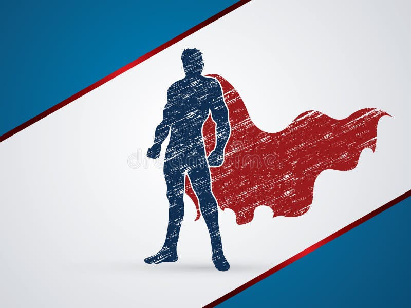 Super Hero man standing stock vector. Illustration of power - 87064755