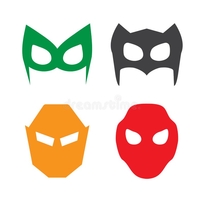 Super hero masks set stock vector. Illustration of super - 76964379