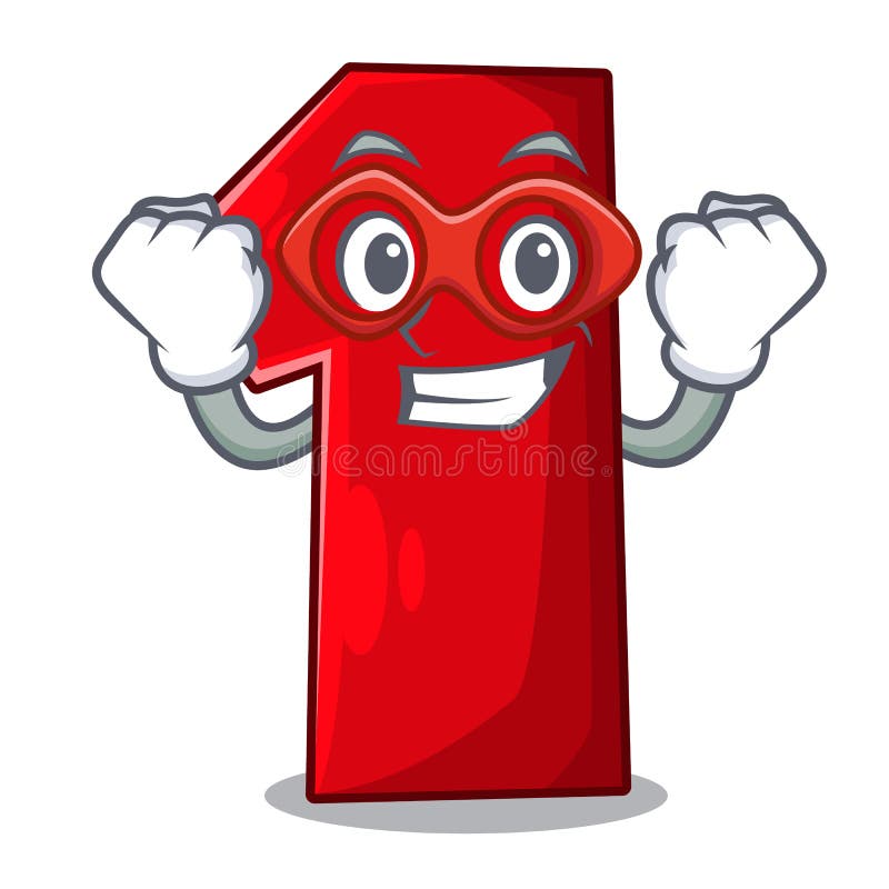 Super Hero Number One Index Finger on Cartoon Stock Vector ...