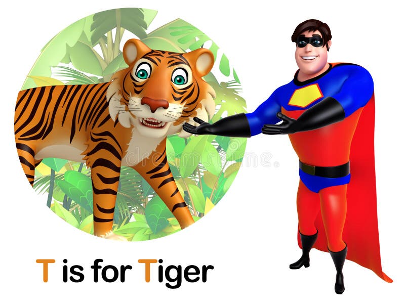Super Hero Pointing Tiger Stock Illustrations – 2 Super Hero Pointing ...