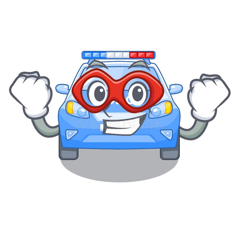 Super Hero Police Car in the Shape Character Stock Vector ...
