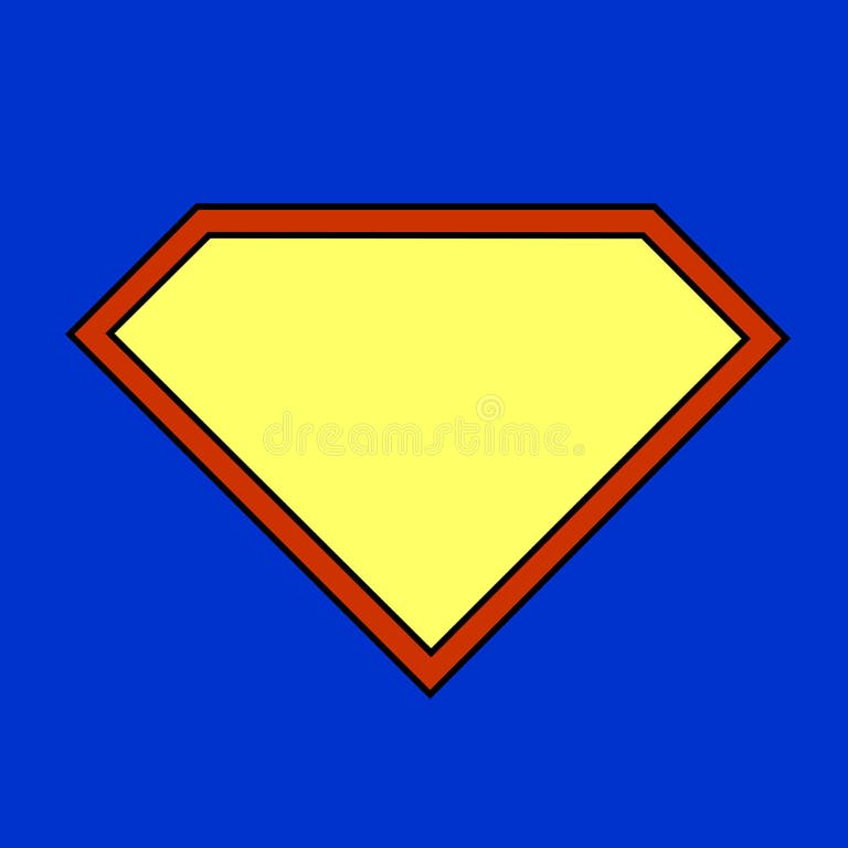 Super Hero Sign on Blue Background Stock Vector - Illustration of super ...
