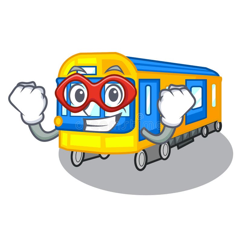 Super Hero Subway Train Toys in Shape Mascot Stock Vector ...