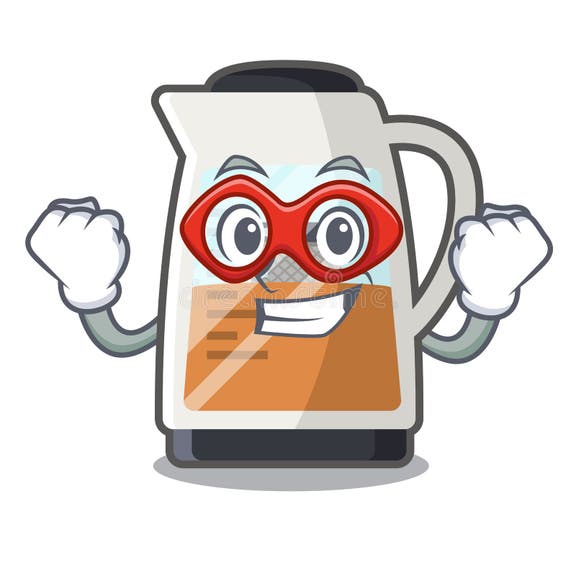 Super Hero Tea Maker in the Cartoon Shape Stock Vector - Illustration ...