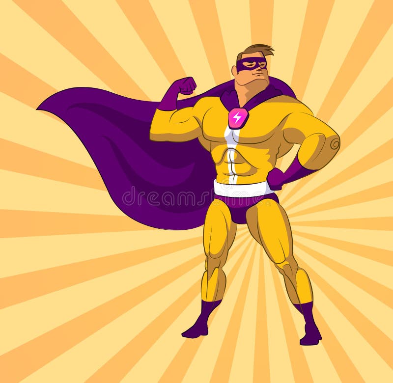 Super Hero stock vector. Illustration of electricity, super - 8763903