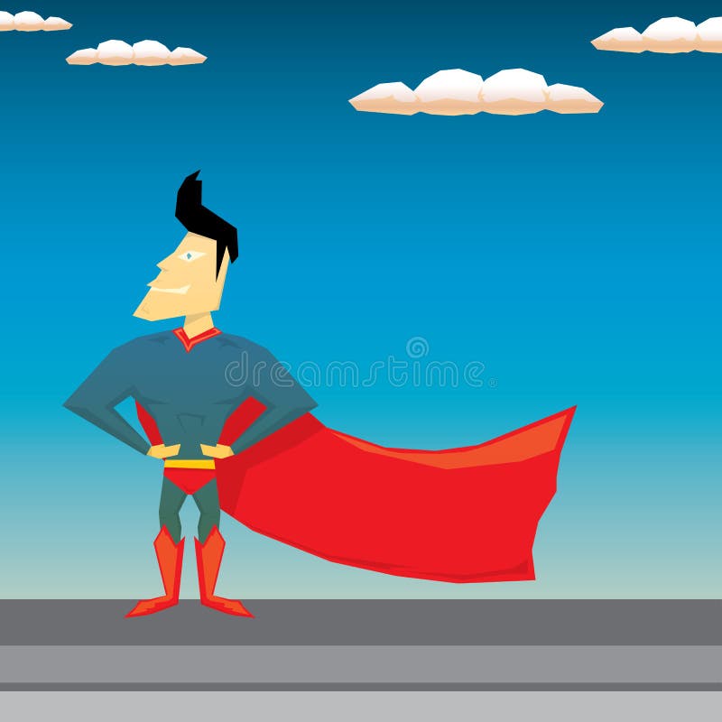 Super Hero. Vector Illustration Stock Vector - Illustration of costume ...