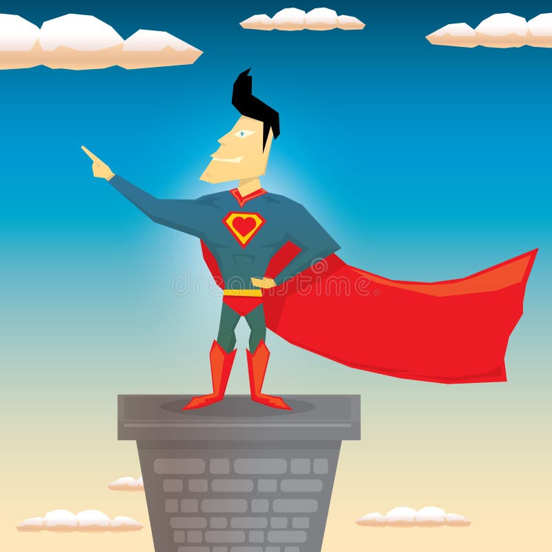 Super Hero. Vector Illustration Stock Vector - Illustration of happy ...