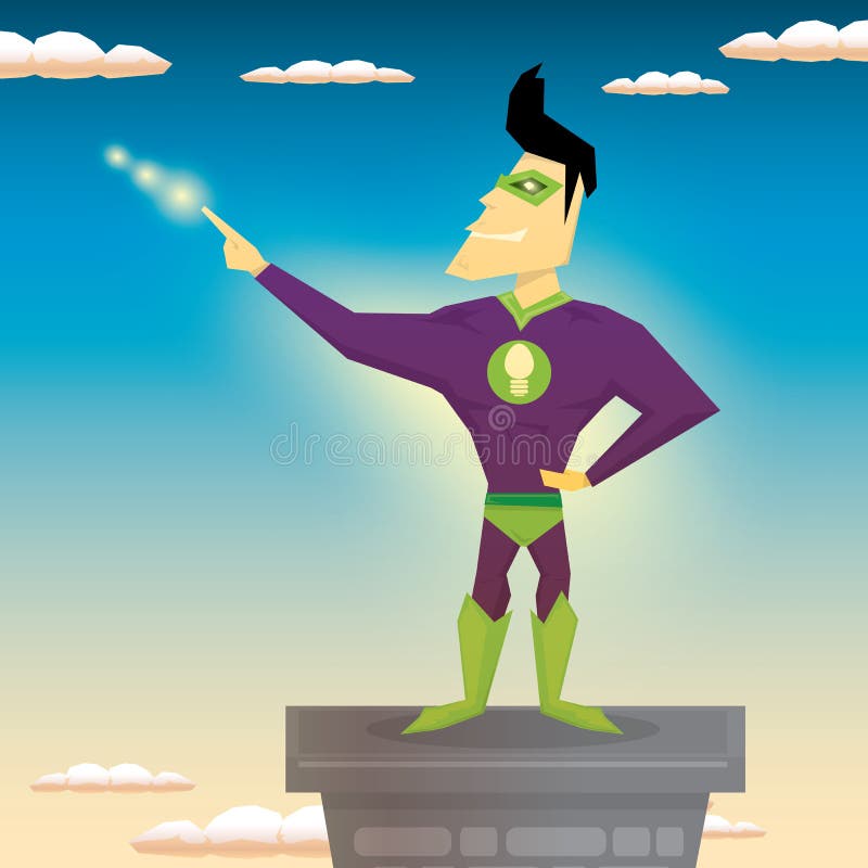 Super Hero. Vector Illustration Stock Vector - Illustration of mask ...