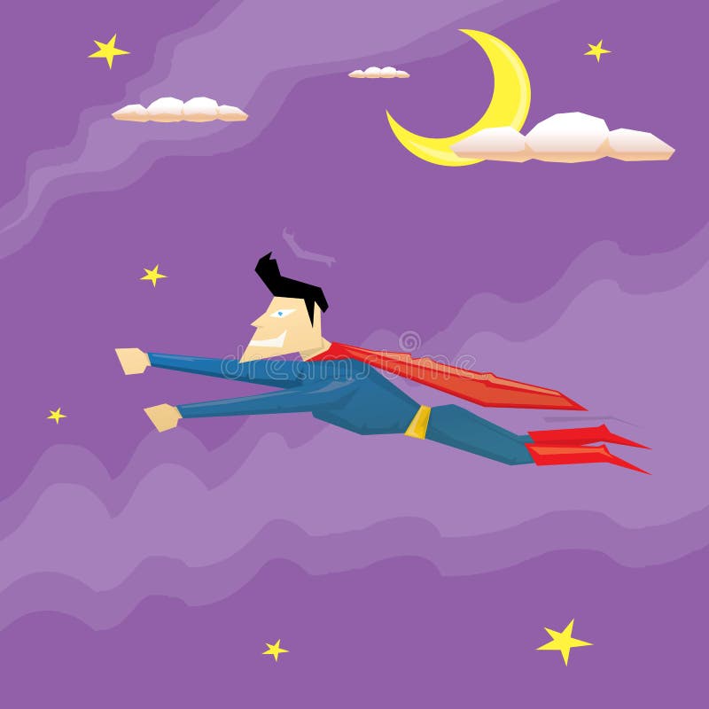 Super Hero. Vector Illustration Stock Vector - Illustration of funny ...