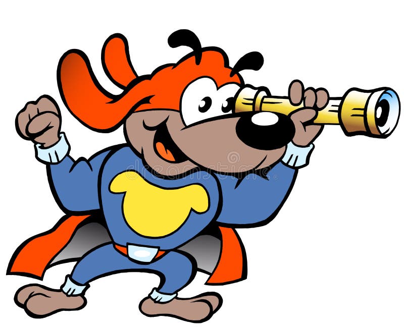 Super Hero Watch Dog stock vector. Illustration of mammal - 37396988