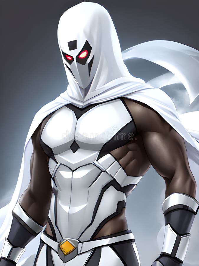 A Super Hero with a White Costume Stock Illustration - Illustration of ...