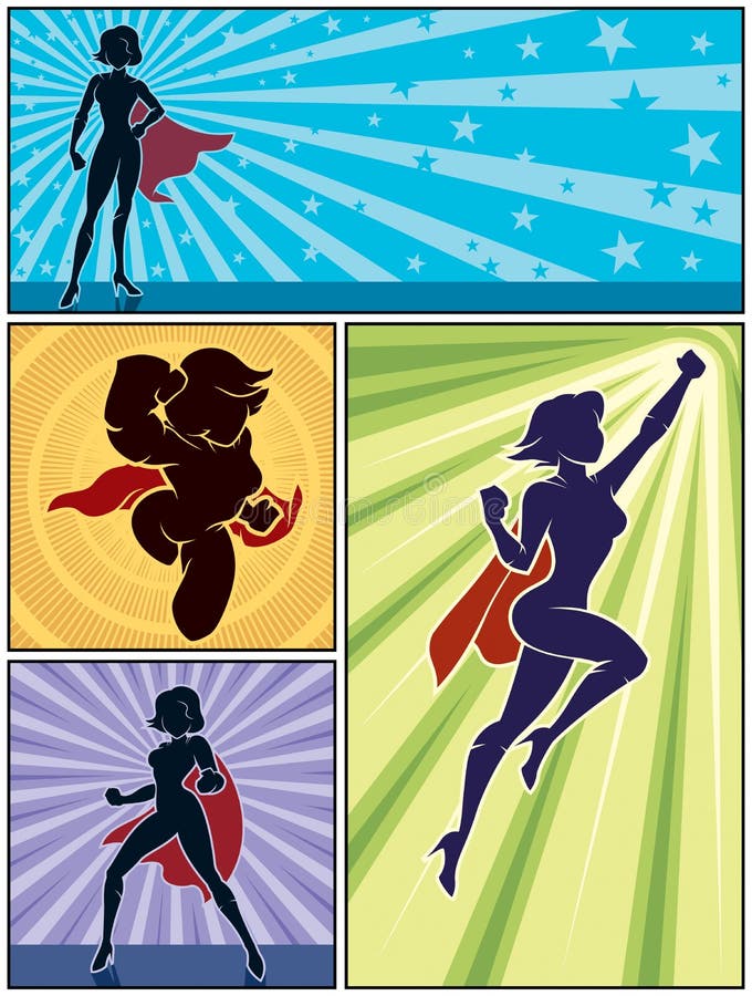 Superhero Banners 2 stock vector. Illustration of comic - 34494525