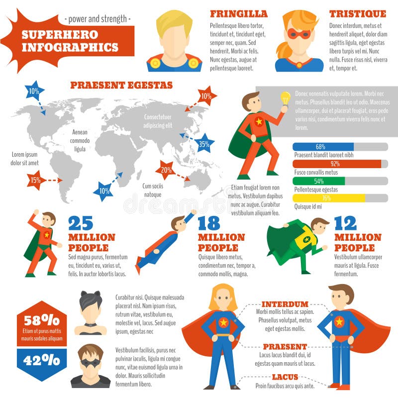 Super infographic held vector illustratie. Illustration of spier - 43429677