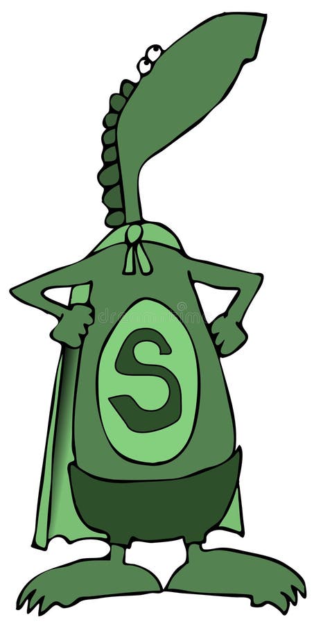 Super Lizard stock illustration. Illustration of cape - 5805979
