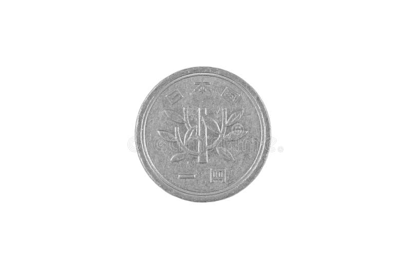 One Japanese Yen Coin Isolated White Background Stock Photos - Free ...