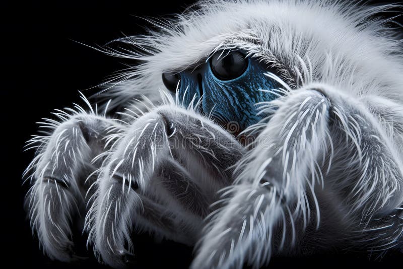 Super Macro Image of Jumping Spider. Neural Network AI Generated Stock ...
