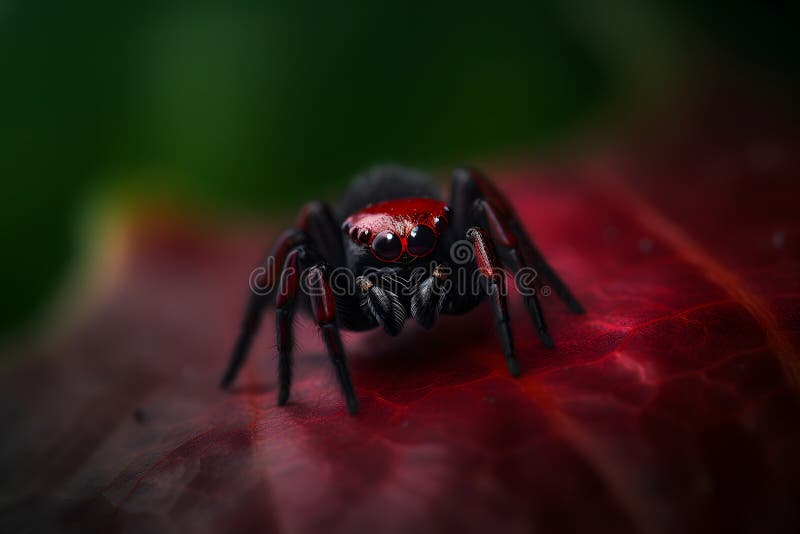 Super Macro Image of Jumping Spider. Neural Network AI Generated Stock ...