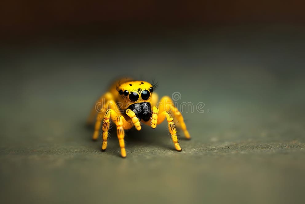 Super Macro Image of Jumping Spider. Neural Network AI Generated Stock ...