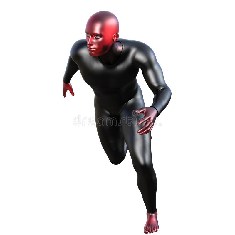 Super Man Hero of the Red Rubber Stock Illustration - Illustration of ...